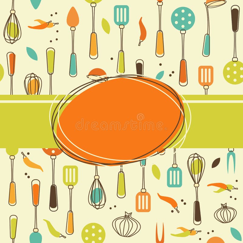 Kitchen Frame stock vector. Illustration of pepper, design - 31541498