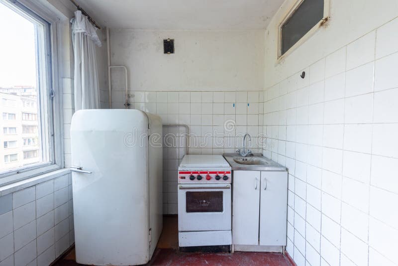 Kitchen in Bad Condition in an Abandoned Building. Abandoned House ...