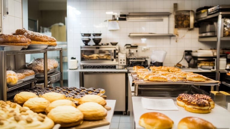 Kitchen Bakery Scene Featuring an Array of Baking Ingredients and ...