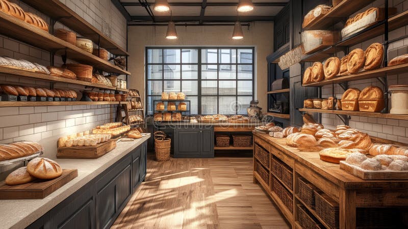 Kitchen Bakery Setup with Various Baking Ingredients and Tools for ...