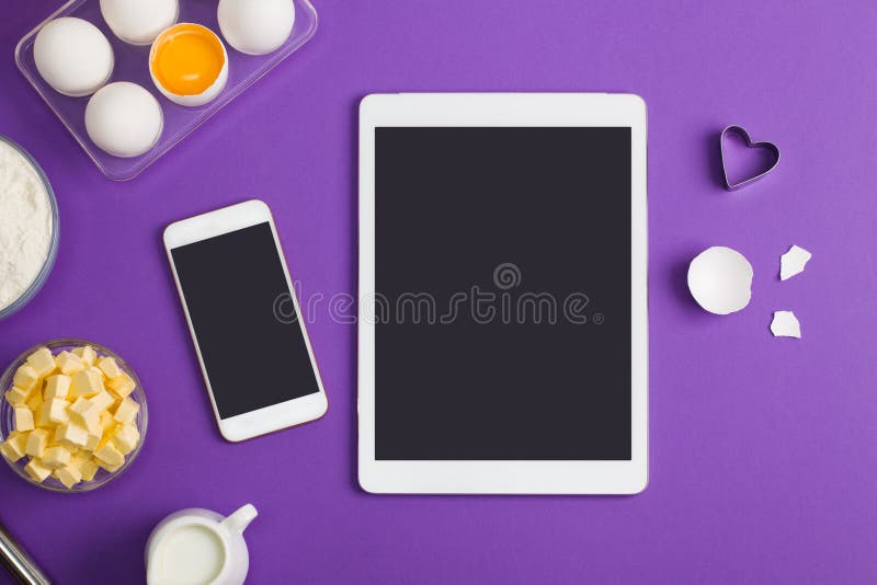 Kitchen Baking Mobile Phone Tablet Application Service Website M Stock ...