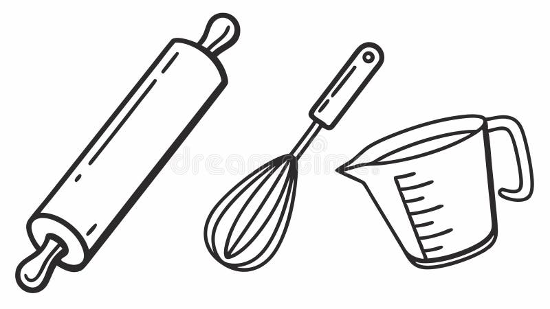 Kitchen Baking Tools Collection Vector, Vector Design Generative AI ...