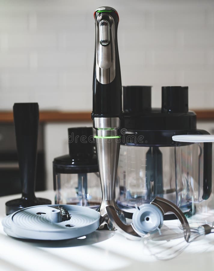 Kitchen Blender with Attachments Stock Image - Image of modern ...