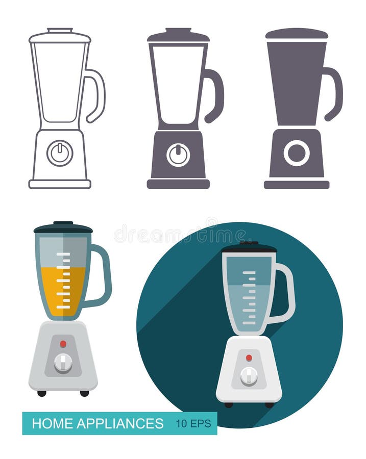 Kitchen Blender Vector Icons Stock Vector - Illustration of drink ...