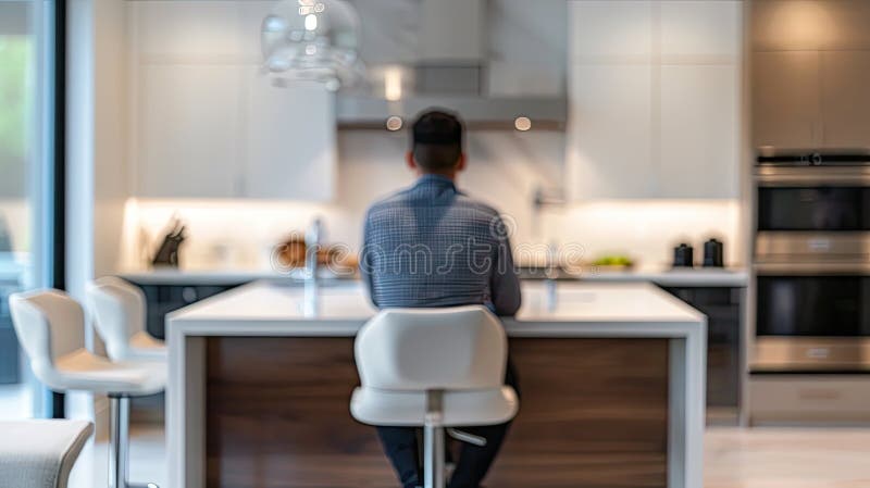 Kitchen Blurred Interior Designer Client Stock Illustration ...