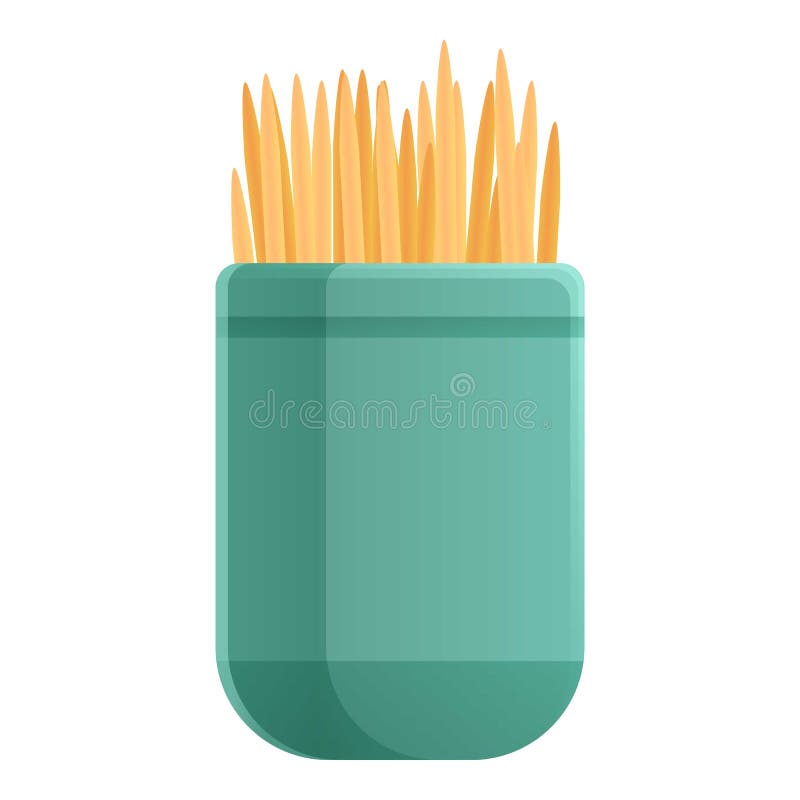 Kitchen Box Toothpick Icon, Cartoon Style Stock Vector - Illustration ...