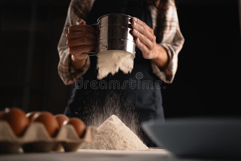 Explaining the Detailed Process of Sifting Flour in a Kitchen ...