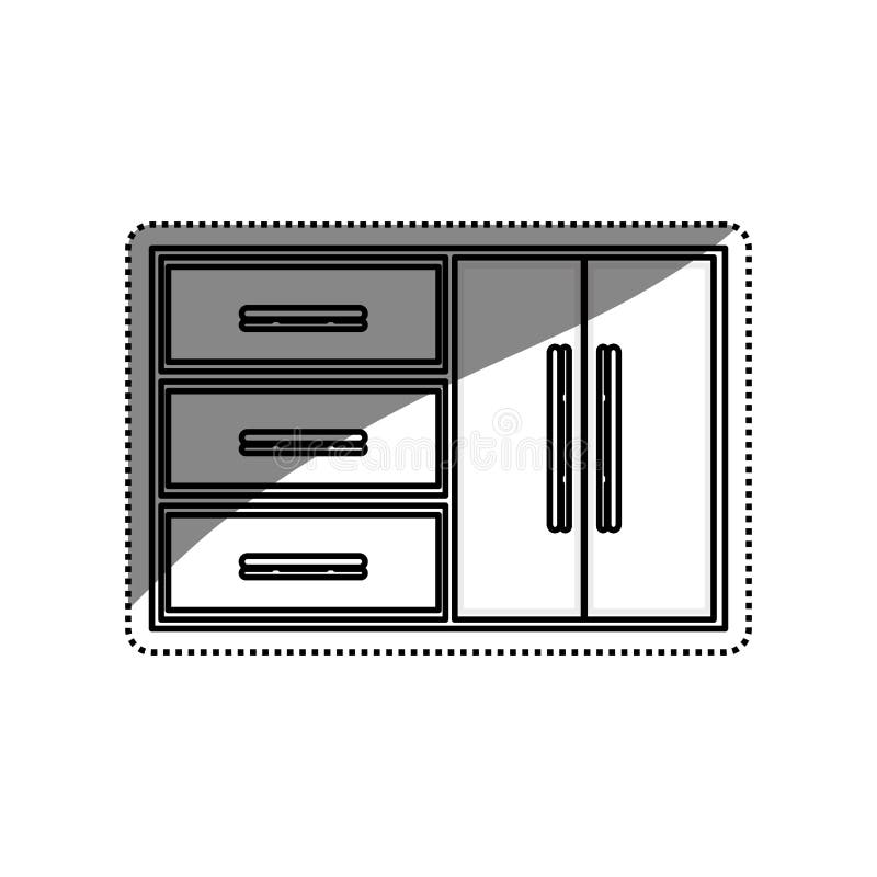 Kitchen cabinet design stock illustration. Illustration of indoors ...