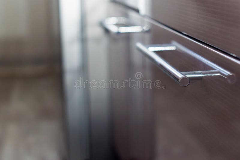 Kitchen Cabinet handle stock photo. Image of loft, lifestyle - 138701872