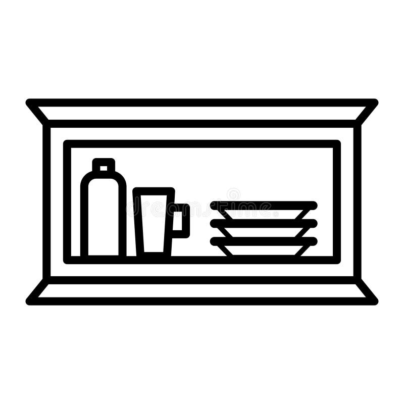Kitchen Cabinet Icon Vector on Trendy Design Stock Vector ...