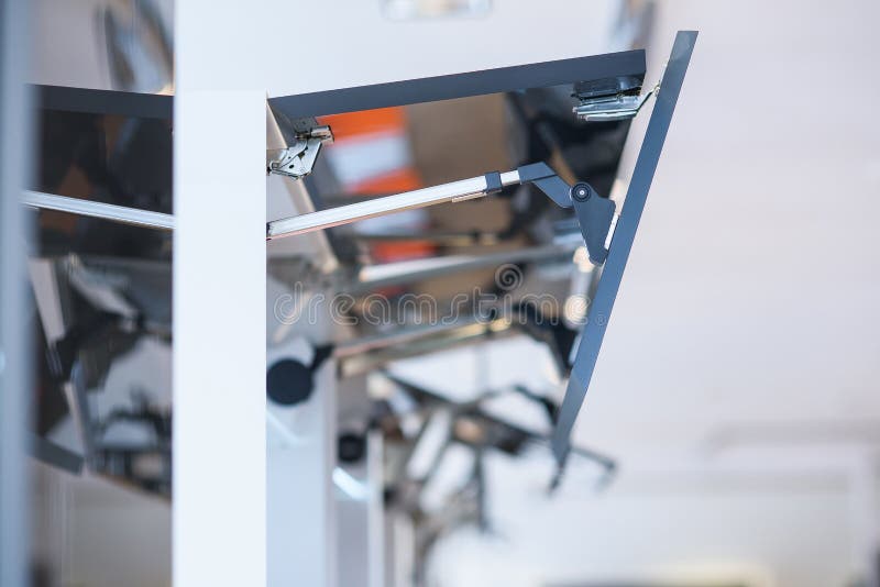 Kitchen Cabinet with Opened Fronts with Dish Holder Shelves Inside ...