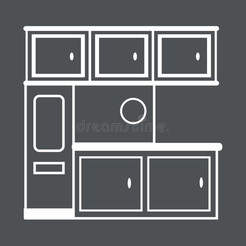 Kitchen cabinets stock vector. Illustration of dining - 14125622