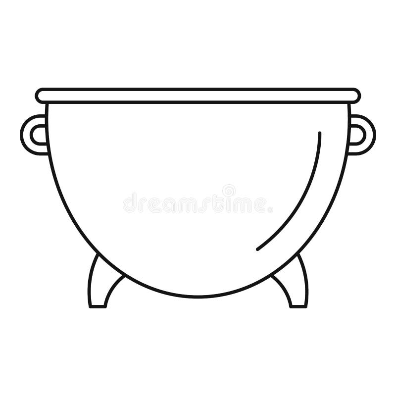 Kitchen Cauldron Icon, Simple Style Stock Illustration - Illustration ...