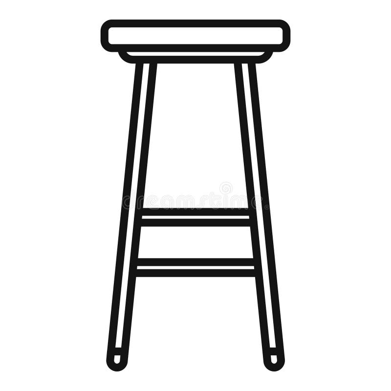 Kitchen Chair Icon Outline Vector. Interior Furniture Stock Vector ...