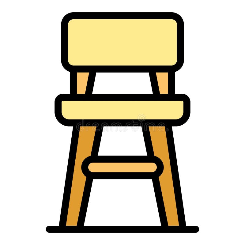 Kitchen Chair Icon Vector Flat Stock Vector - Illustration of bistro ...
