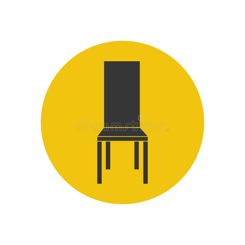 Kitchen chair icon stock vector. Illustration of furniture - 81617881
