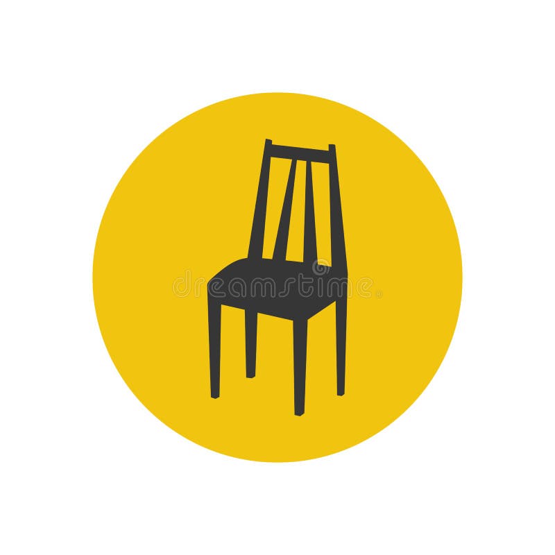Kitchen Chair Top View Outline Icon Stock Vector - Illustration of ...