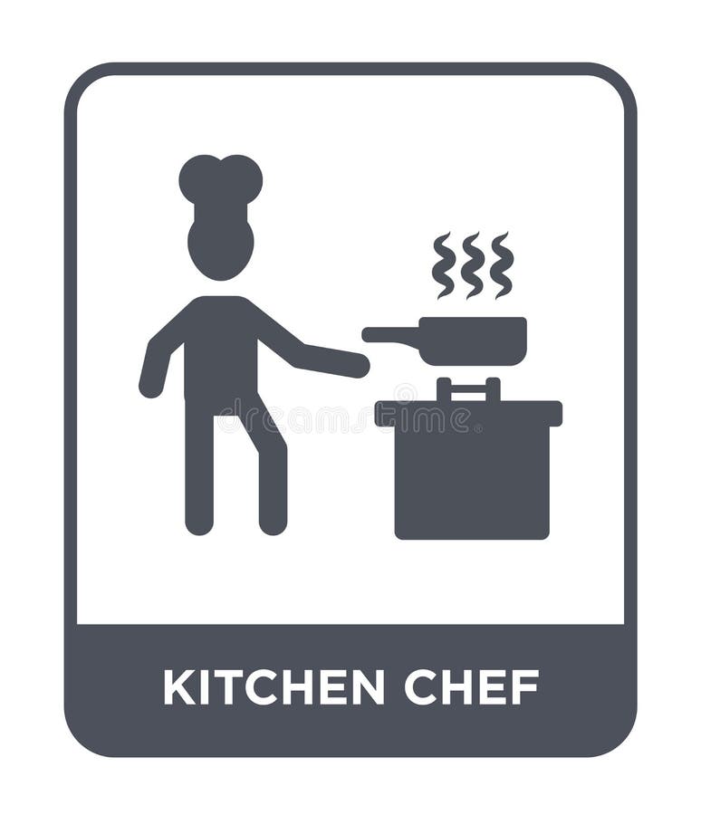 Kitchen Chef Icon in Trendy Design Style. Kitchen Chef Icon Isolated on ...