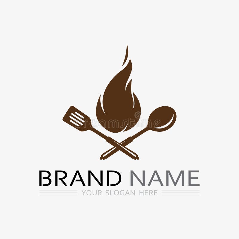 KITCHEN and CHEF LOGO FOOD ICON RESTO and CAFE DESIGN VECTOR GRAPHIC ...