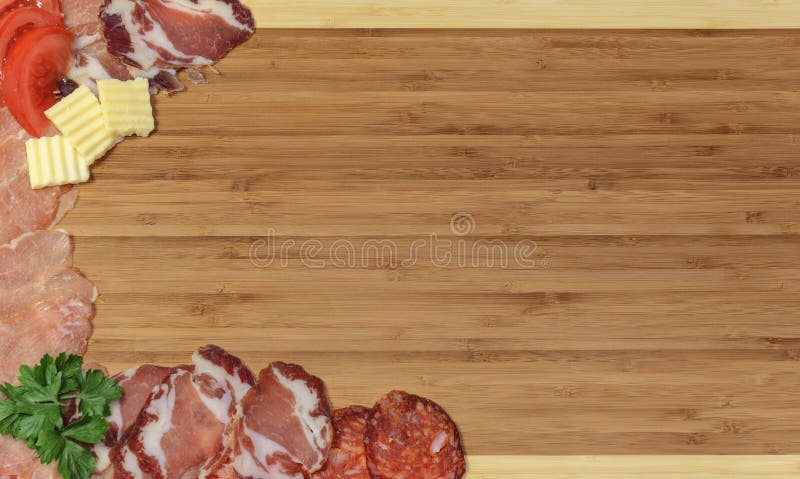 Kitchen Chopping Board As a Background for a Menu Stock Image - Image ...