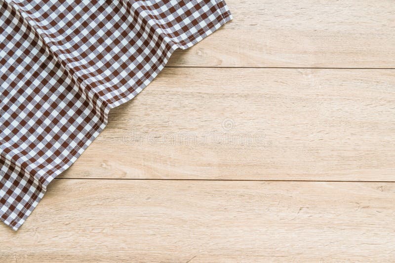 Kitchen Cloth on Wood Table Stock Image - Image of space, textile ...