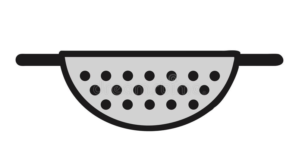 Kitchen Colander Strainer Icon for Food Preparation, Vector Design Generative AI Stock Vector ...