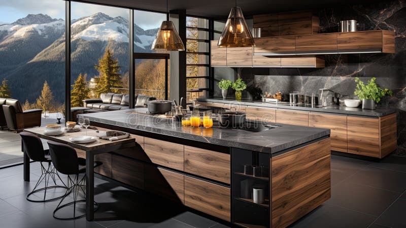 Kitchen concept design. stock photo. Image of efficiency - 291224278