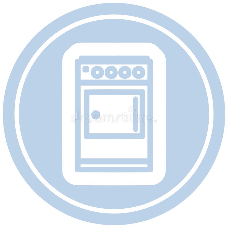 Kitchen Cooker Circular Icon Symbol Stock Vector - Illustration of ...