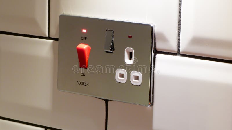 Kitchen Cooker Power Socket Stock Photo - Image of brick, cooker: 46319896