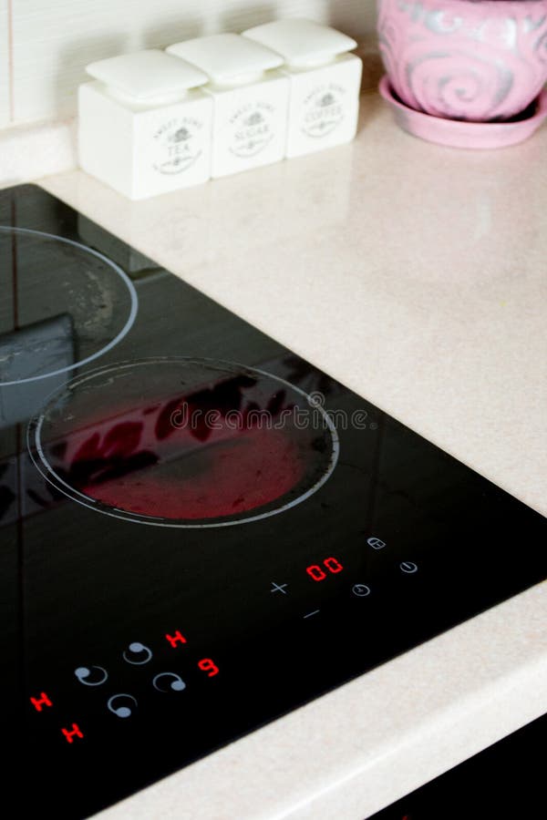 Kitchen, Cooking Surface, Electric Stove Stock Image - Image of glass ...
