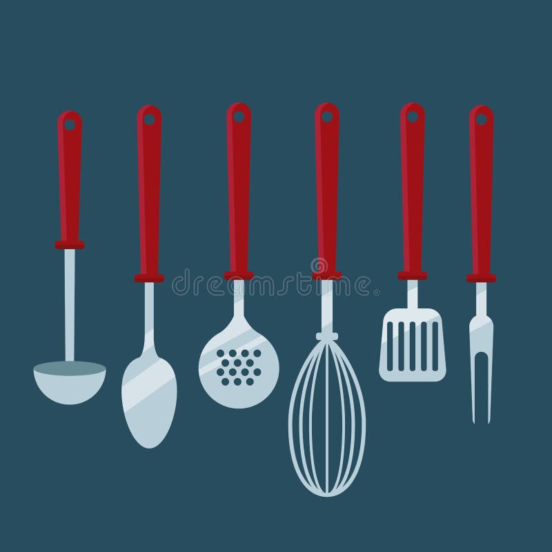 Kitchen cooking utensils stock vector. Illustration of dinner - 108785300