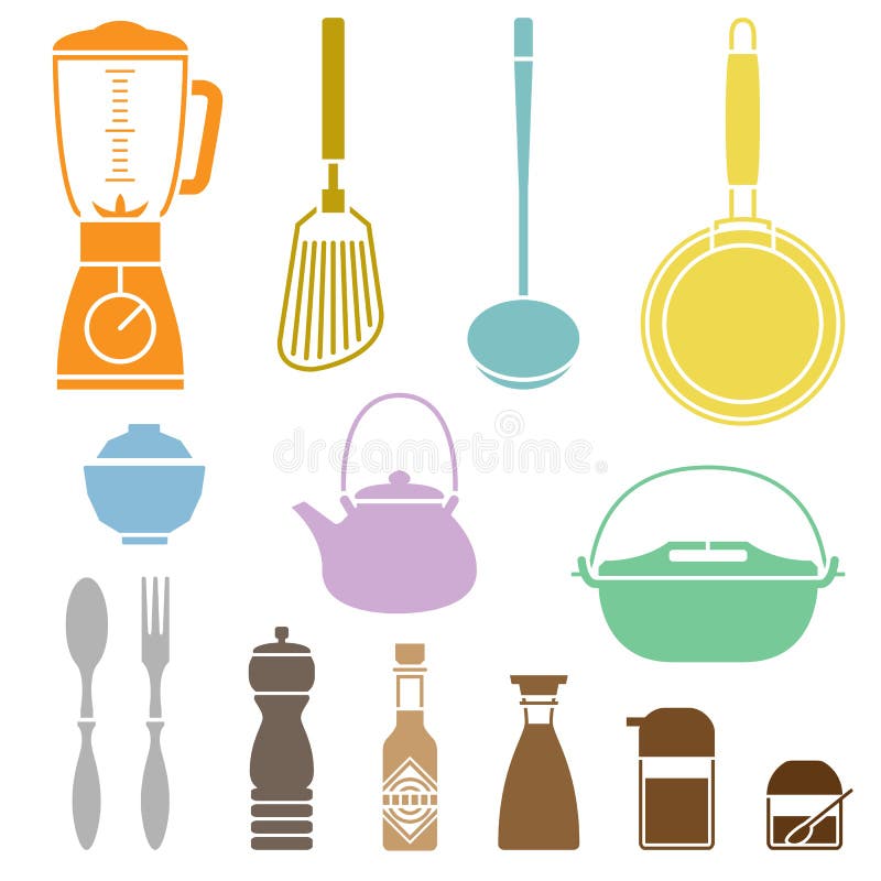 Kitchen Cookware Set stock vector. Illustration of vectors - 47514117