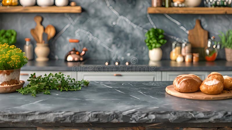 Kitchen Counter with Assorted Bread Loaves Stock Footage - Video of ...