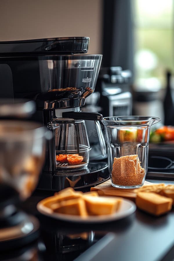 A Kitchen Counter Set Up for Preparing or Serving Food, Featuring ...