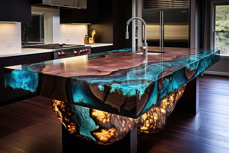 Kitchen Countertops Made of . Generative AI Stock Illustration ...