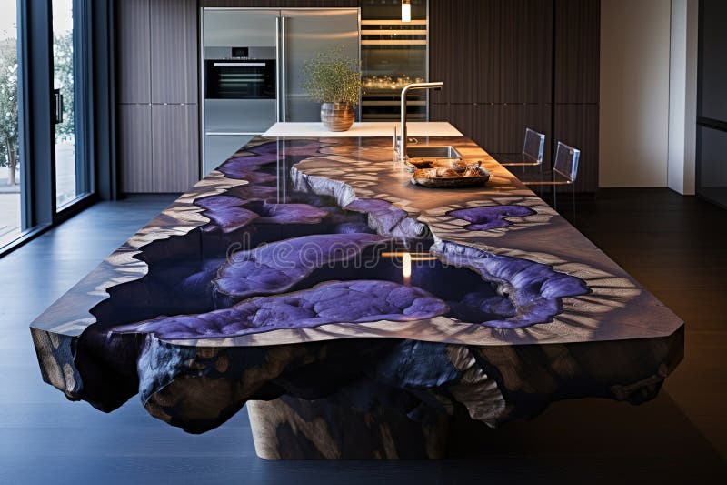 Kitchen Countertops Made of Geode. Generative AI Stock Illustration ...