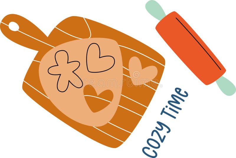 Kitchen Cozy Time Sticker stock vector. Illustration of home - 293789969