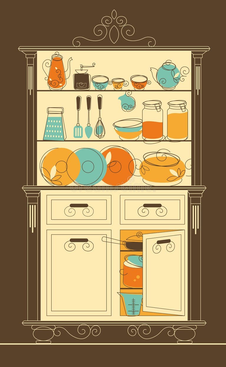 Open Cupboard Stock Illustrations – 7,981 Open Cupboard Stock ...