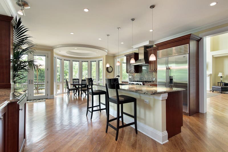 Kitchen with eating area stock photo. Image of interior - 11826690