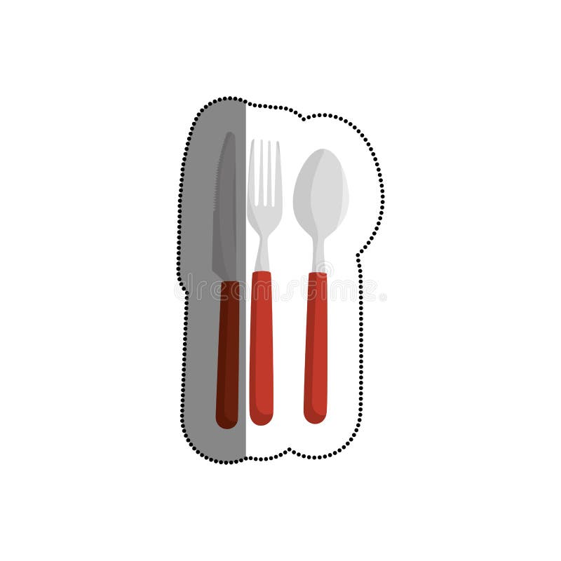 Kitchen cutlery menu icon stock vector. Illustration of dinner - 89732068