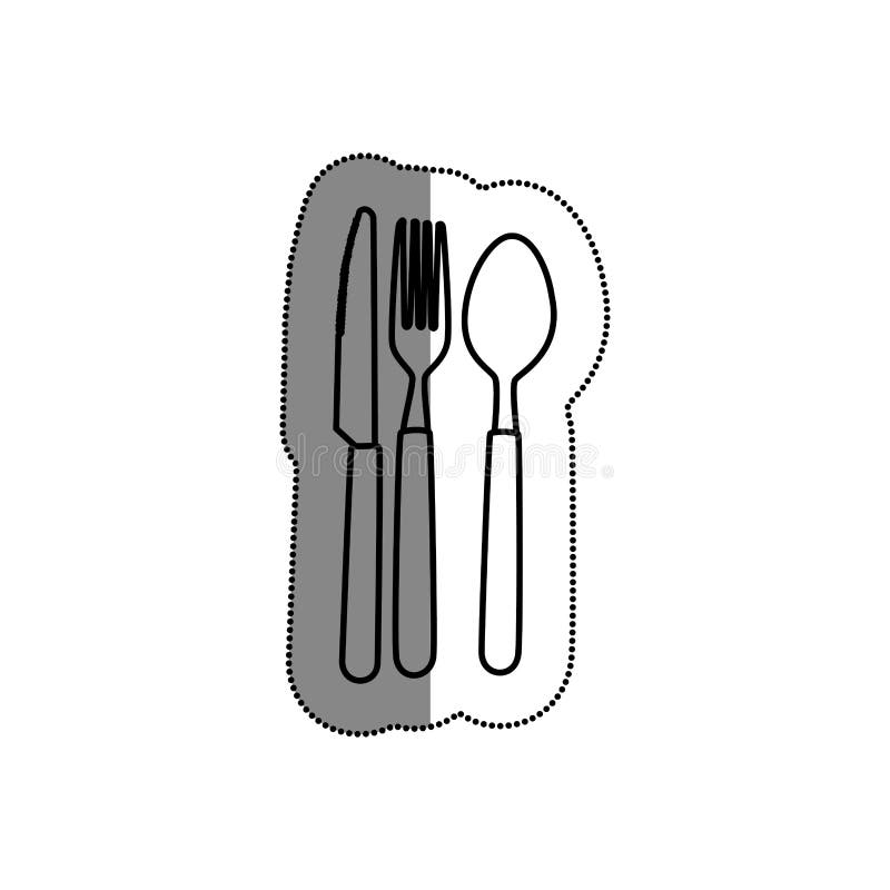 Kitchen cutlery menu icon stock vector. Illustration of decoration ...