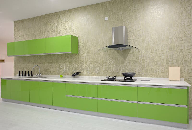 Kitchen design stock photo. Image of type, birdbath, refrigerator ...