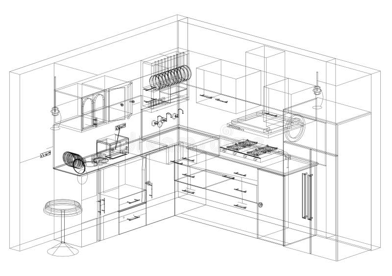 Sink and Faucet Architect Blueprint Stock Photo - Image of ...