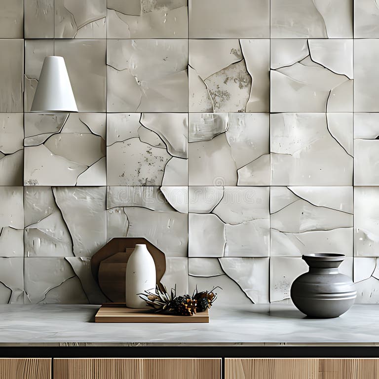 KITCHEN Design in Monochromatic Tones for Backsplash Tile, Seamless ...