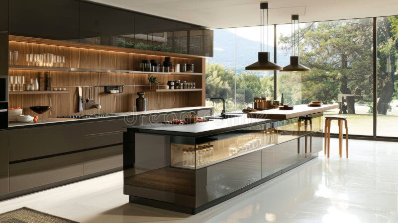 Kitchen Design with Space for Creative Inserts Stock Illustration ...