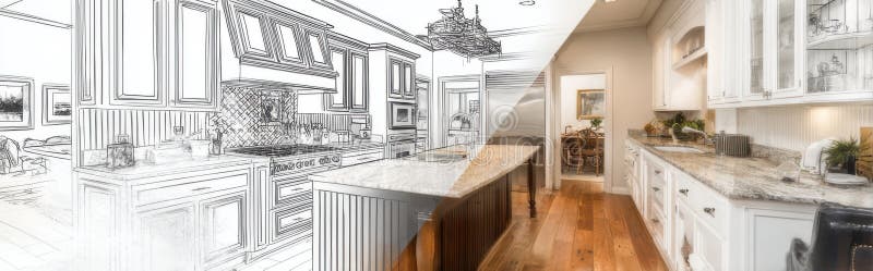 Kitchen Design Transformation from Sketch To Modern Reality in a ...
