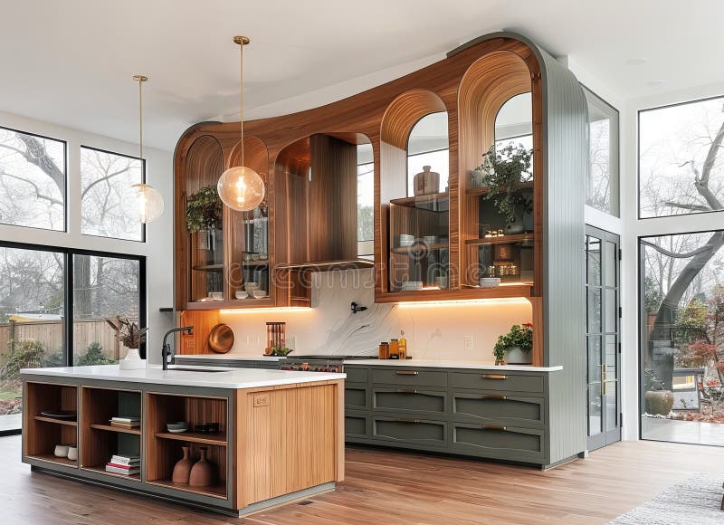 Kitchen Designed by Interior Designer Stock Photo - Image of room ...