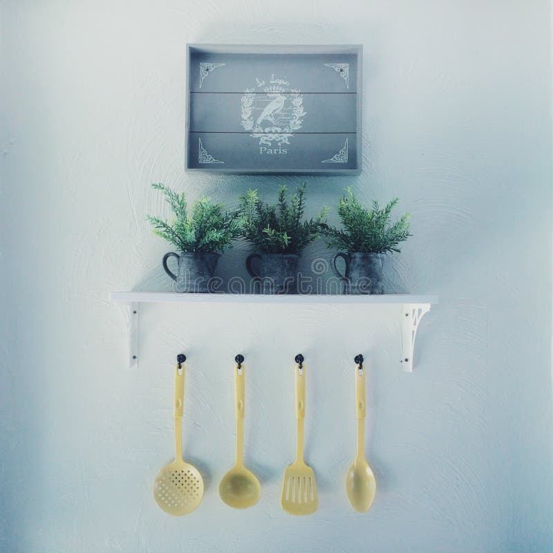 Kitchen dishes decoration stock image. Image of interior - 63034185