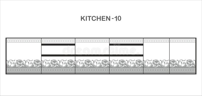 Kitchen Drawer Glass Partition Design and MDF Cutting Vector Stock ...