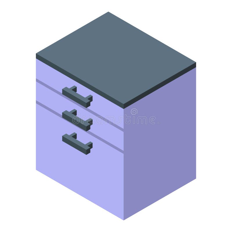 Kitchen Drawer Icon Isometric Vector. Home Table Stock Illustration ...